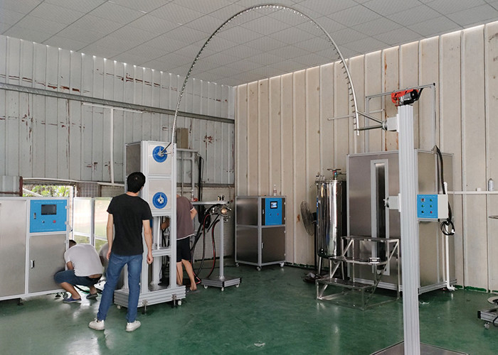 Online inspection for our IPX1 to IPX8 test equipment through video calls