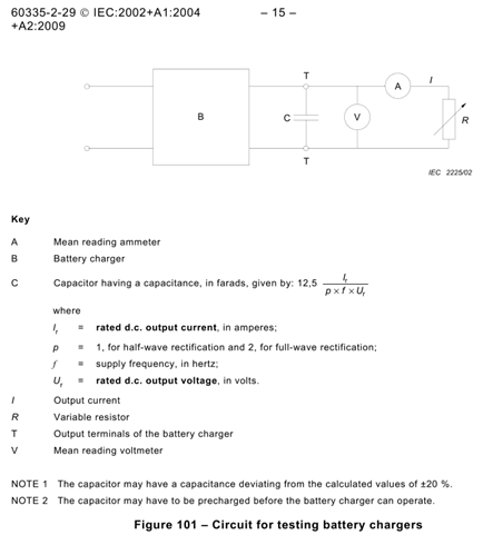 IEC 60335-2-29 Fig 101 Charger Normal Operation Test Apparatus For ...